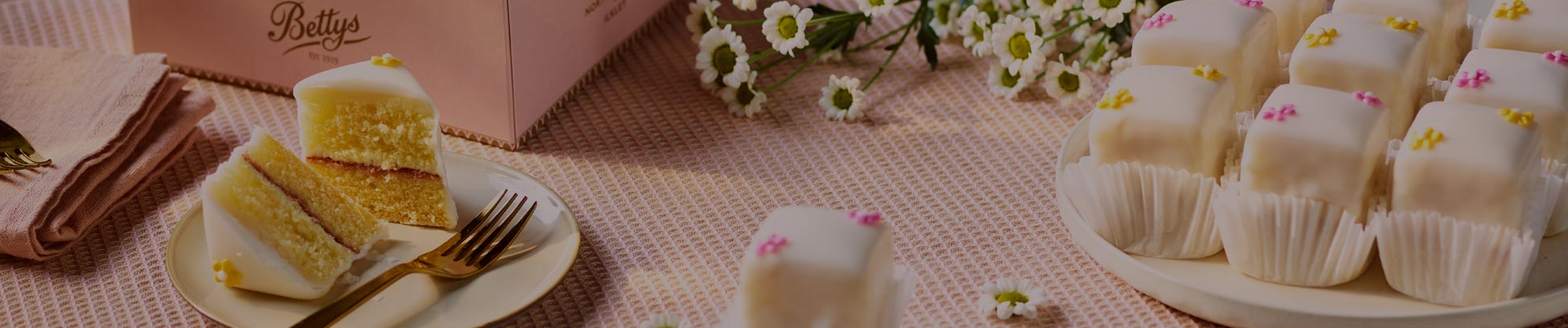 Fondant Fancies for Delivery (French Fancy Cakes) | Bettys