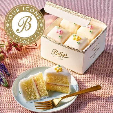 Fondant Fancies for Delivery (French Fancy Cakes) | Bettys