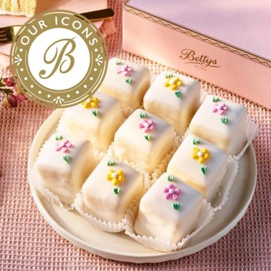 Fondant Fancies for Delivery (French Fancy Cakes) | Bettys