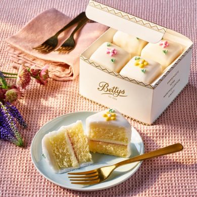 Fondant Fancies for Delivery (French Fancy Cakes) | Bettys