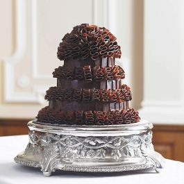 Chocolate Ruffle Wedding Cake