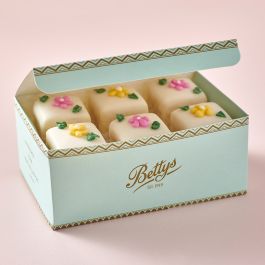 Spring Flower Fondant Fancies (Box of 6), Freshly Baked Cakes